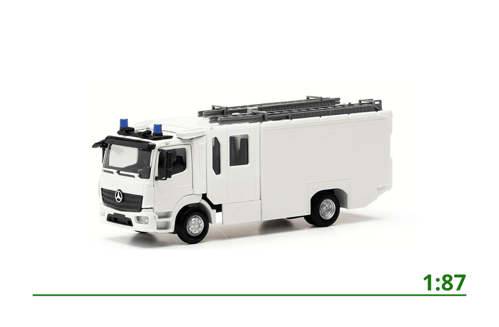 MB Atego Z-cab fire engine (2x) 1:87 | Miniatuurspecialist.nl
